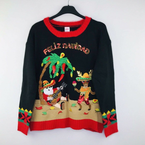 Holiday Time | Sweaters | Holiday Time Womens X Ugly Christmas Sweater ...